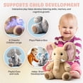 Beige Short Plush Animated Elephant Toy Sings Flaps Ears Peekaboo ...