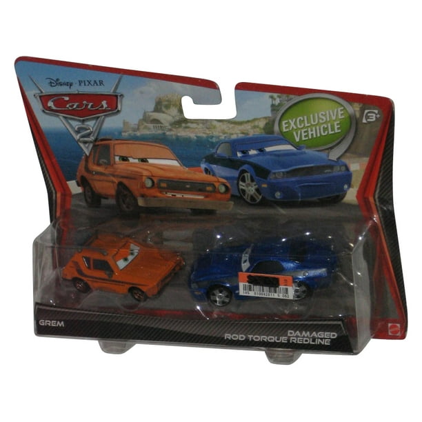 Disney Cars 2 Movie Grem & Damaged Rod Torque Redline (2010) Mattel Car ...