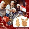 Hariumiu Christmas Wooden Tray Tree Santa Hat Elk Shape Rustic Multi ...