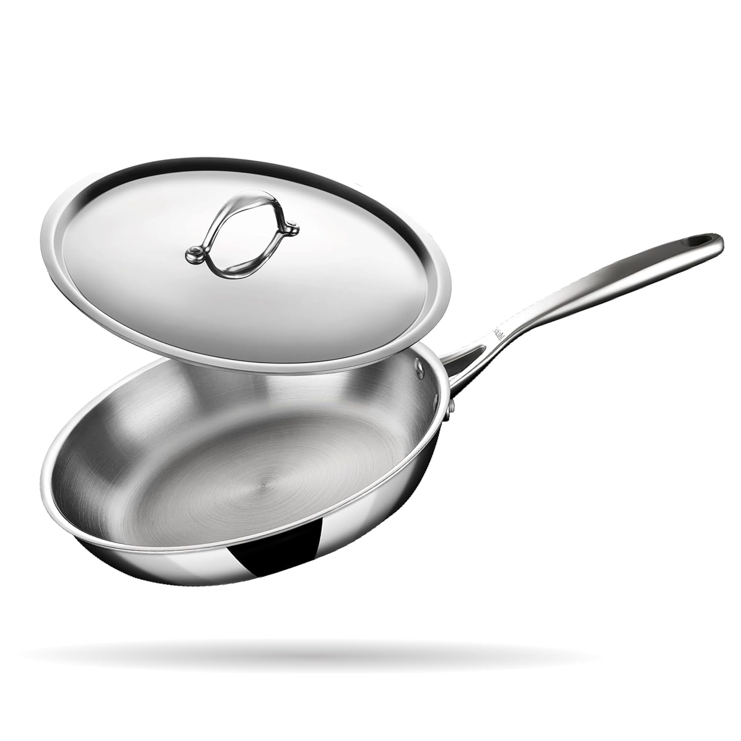 Click here for Stahl Artisan Triply Stainless Steel Fry Pan With... prices