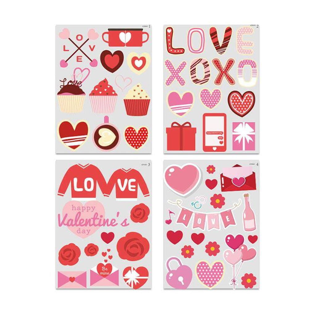 Click here for Shengyu 4 Pcs Hearts Window Cling Decorations For... prices
