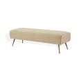 SAFAVIEH Couture Salome Solid Velvet Contemporary Bench, Light Brown ... SAFAVIEH Couture Salome Solid Velvet Contemporary Bench, Light Brown ...
