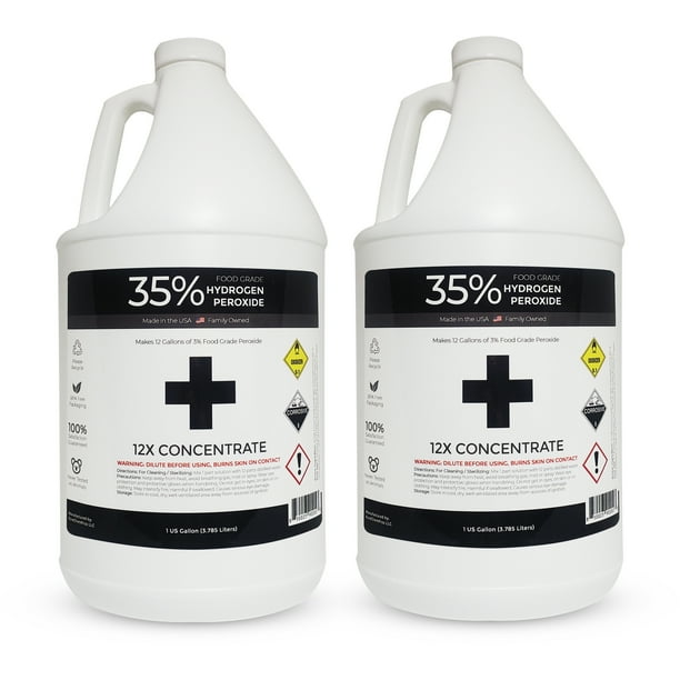 34.5% Food Grade Hydrogen Peroxide 2 Gallons - PureChemPros - Walmart.com