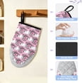 BZSMCE 2 Pack Pink Floral Lattice Print Heat Resistant Cotton Oven ...