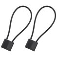Uonlytech 2Pcs Lock Cable Metal Wire Lock Black with Key Wear Resistant ...