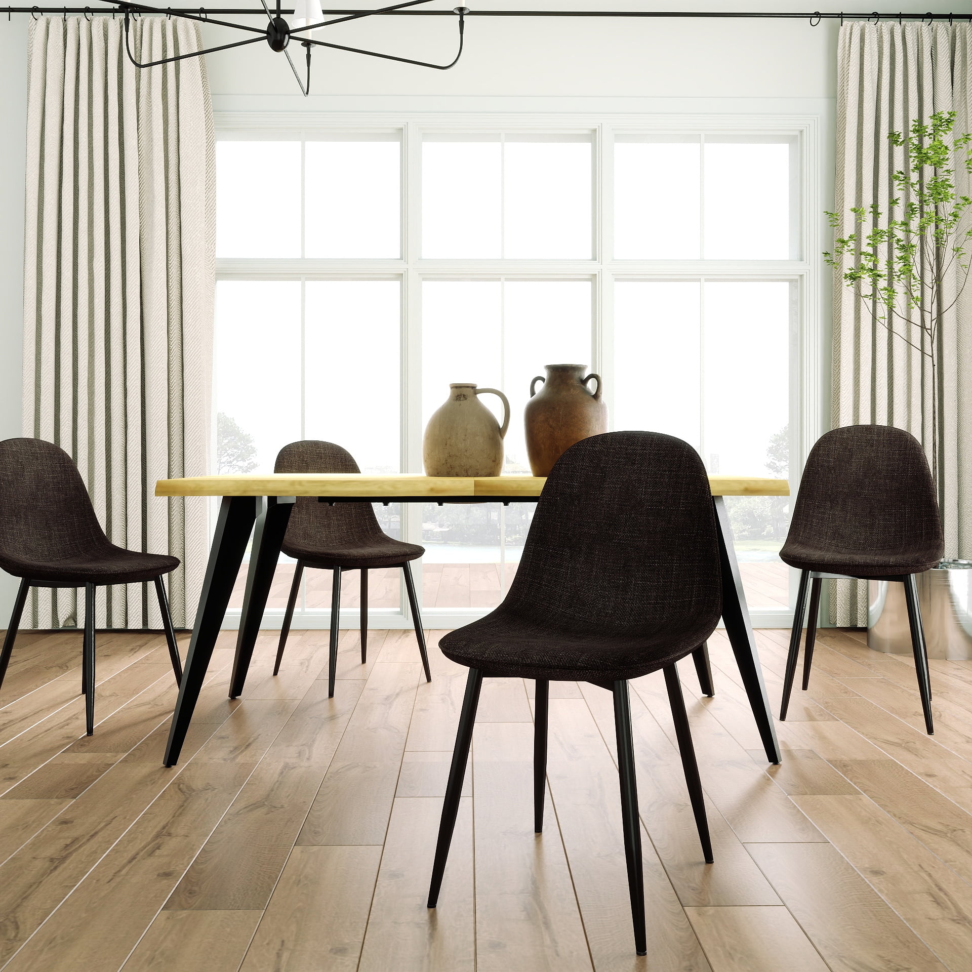 Click here for Homy Casa Modern Rectangular 5-Piece Dining Set Fo... prices