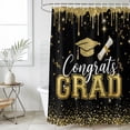 54x78 Inch Shower Curtain Decorative Congrats Grad Bathtub Bath ...