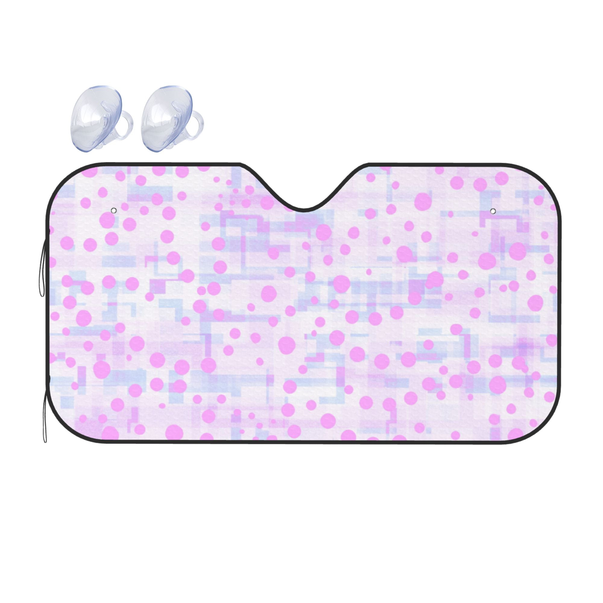 YFYANG Front Windshield Sun Shade, Purple Abstract Polka Dots Foldable ...