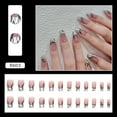Latest Transparent Medium And Long Nail Patch Pattern French Manicure ...