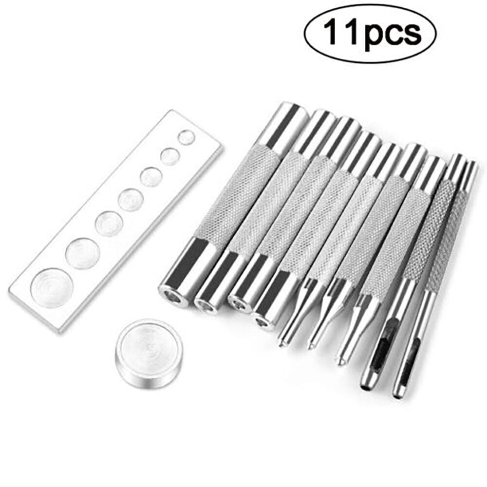 Metal Leather Craft Snap Rivet Fastener Buttons Base Installation Tools ...