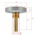 CaraMart 63mm Pipe Thermometer 120℃ Pointer Industrial Thermometer High ...