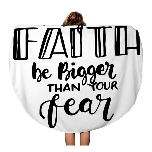 KDAGR 60 inch Round Beach Towel Blanket Cartoon Cute Doodles Social ...