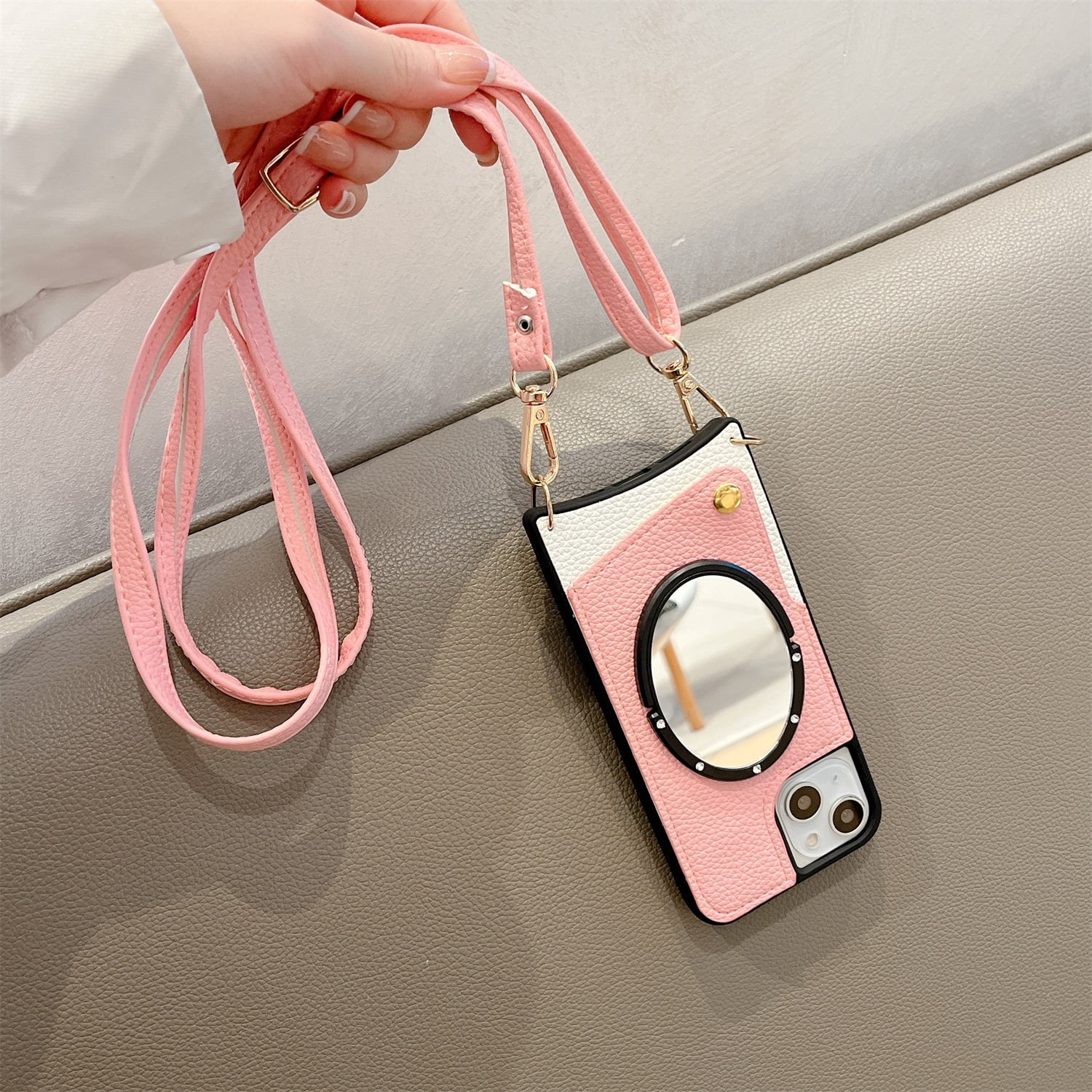 Dteck Case for iPhone 14 Pro 6.1" 2022, PU Leather Surface Make-up ...