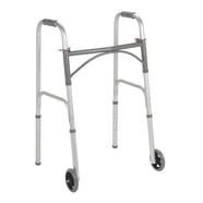 Drive Medical Two Wheeled Walker with Seat, Blue - Walmart.com