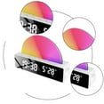Alarm clock wake-up lamp mirror LED digital display RGB color light ...