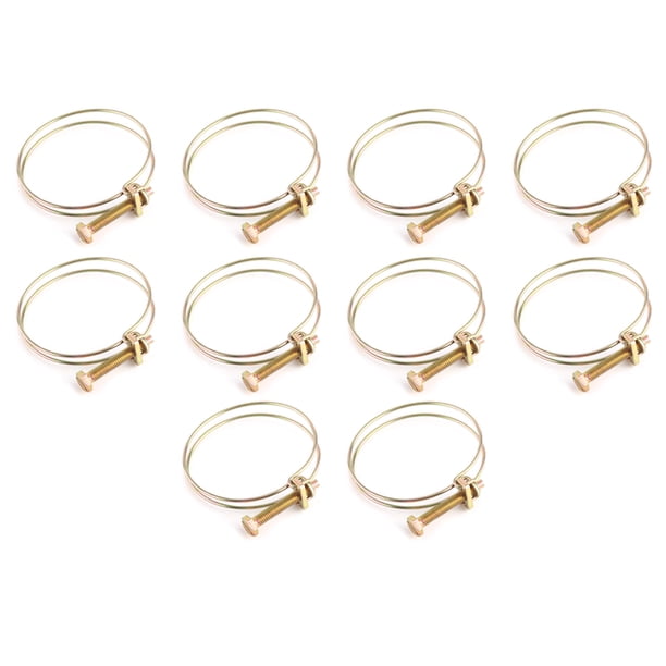 Tube Clip,Adjustable Double Wire Water Hose Clips Hose Fastener Best in ...