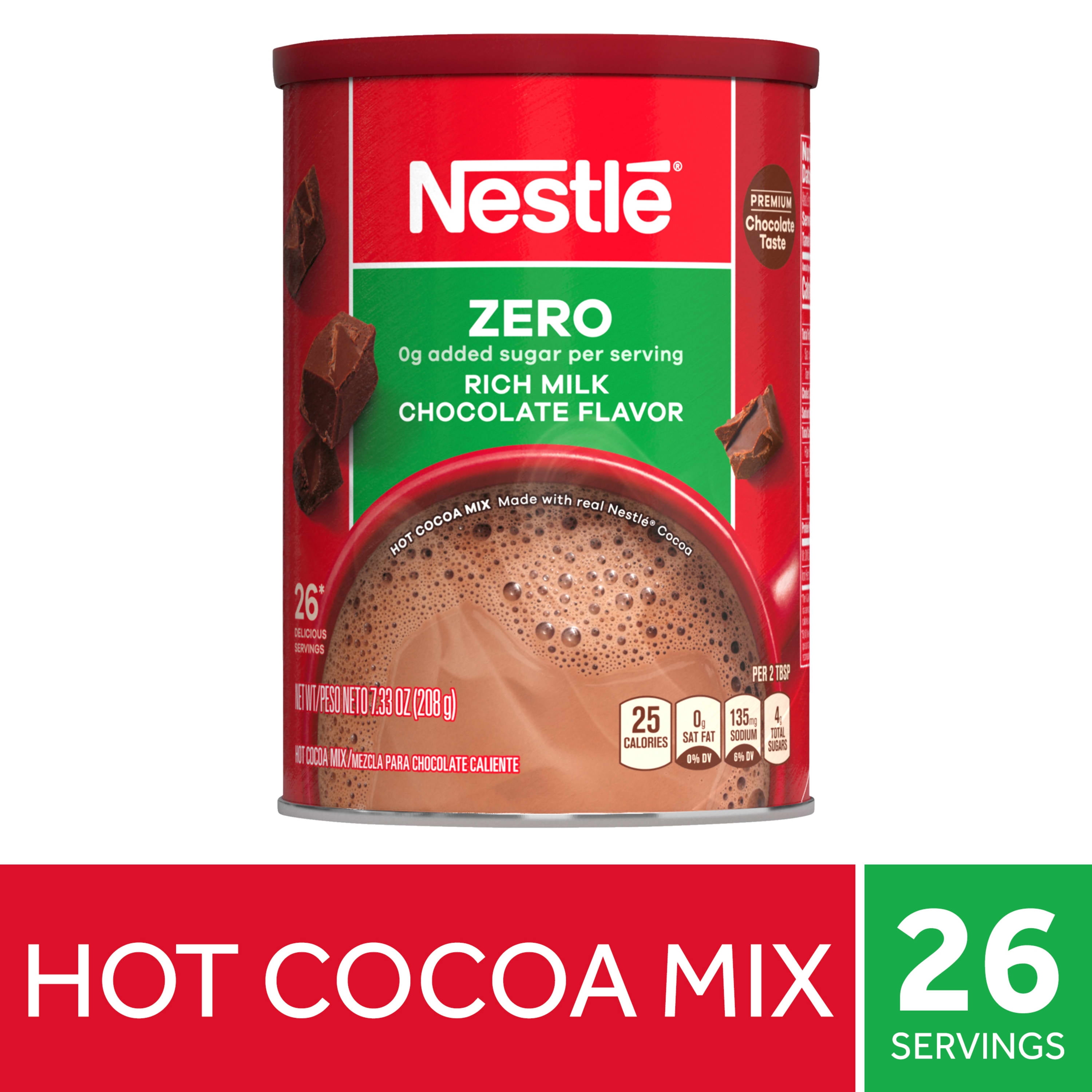 (12 pack) Nestlé Fat Free Rich Milk Chocolate Hot Cocoa Mix, 7.33 oz ...