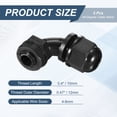 Uxcell 2Pcs Cable Gland, M12x10mm 90 Degree Elbow Nylon Joint IP68 ...
