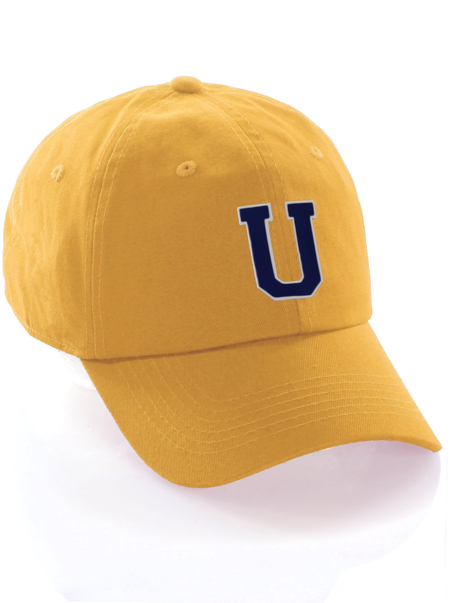 Customized Letter Intial Baseball Hat A to Z Team Colors, Gold Cap ...