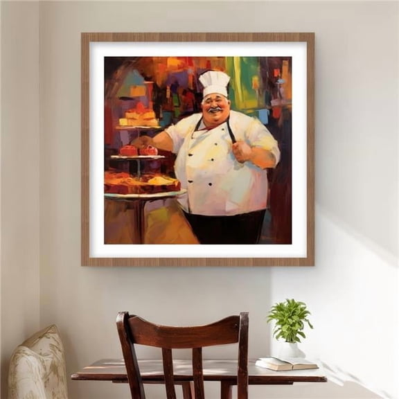 Begin Home Decor C1FM24242UBTAA 24 x 24 in. Jolly Chef - Contemporary ...