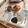 Brown Boho Cotton Linen Placemats Set of 2, Medieval Leaves Geometric ...