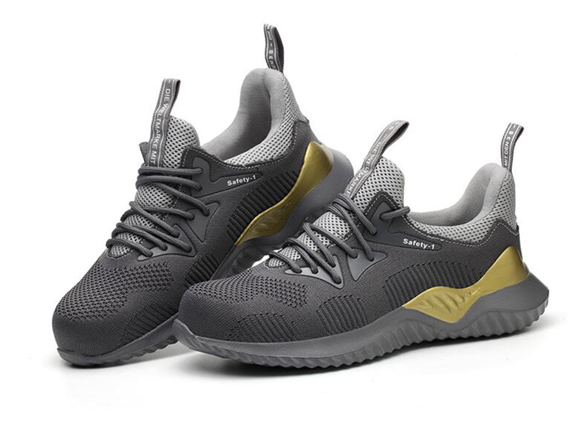 OwnShoe Steel Toe Work Shoes for Men Women Lightweight Safety Shoes ...