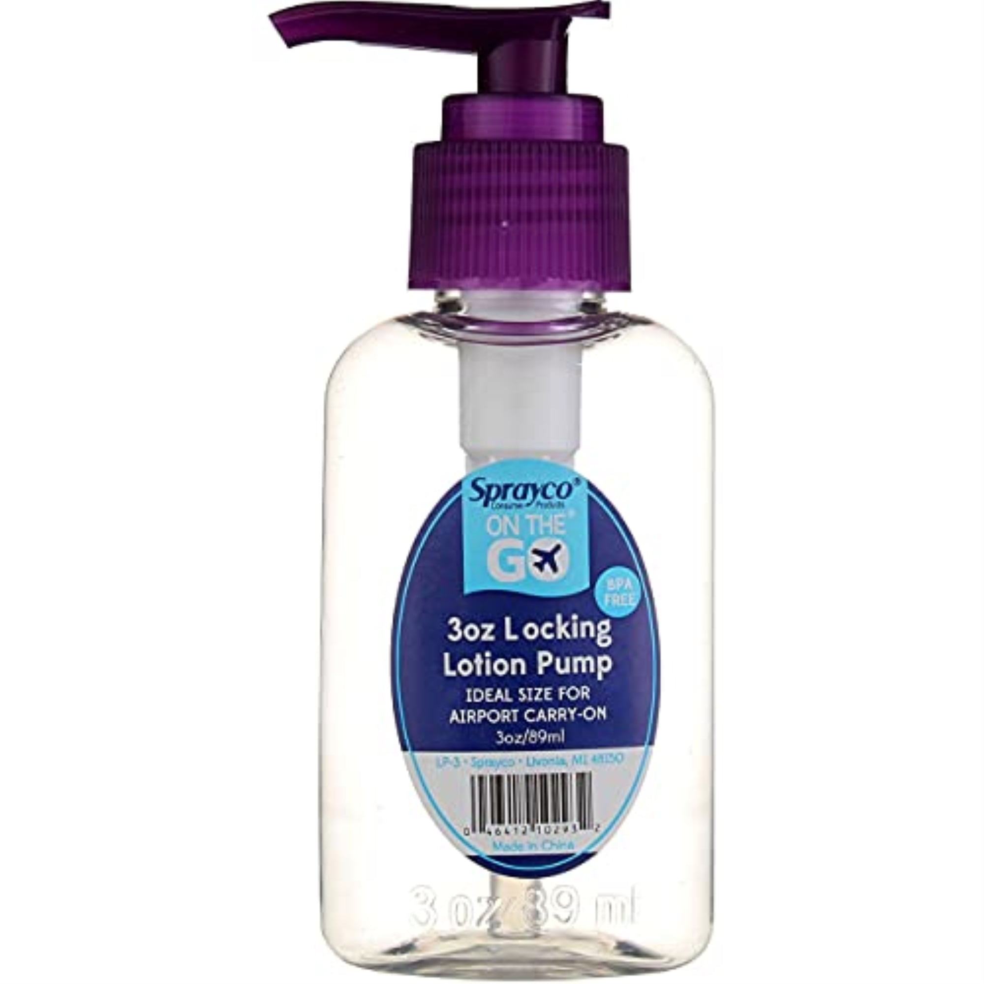 Sprayco Lp-3 3 Oz Locking Lotion Bottle Assorted Colors - Walmart.com
