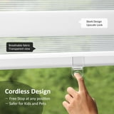 LUCKUP Zebra Blinds Cordless Light Filtering Polyester Roller Shades, White 24" x 72" - Walmart.com