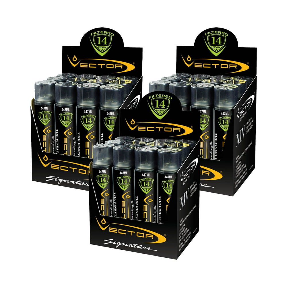 Vector 14x V250 Filtered Premium Butane Gas - Jumbo 447mL - 36 Cans ...