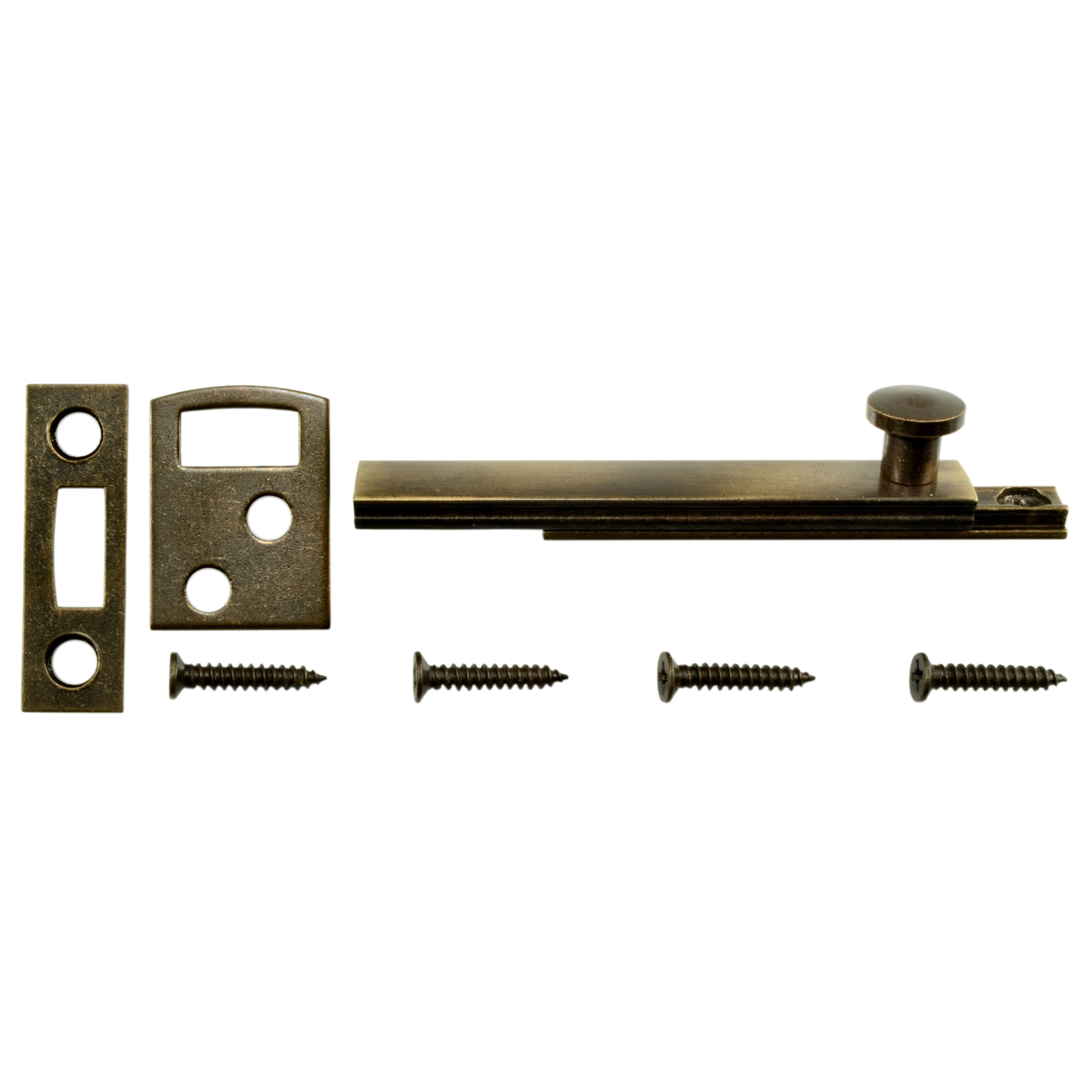 3" Antique Brass Surface Bolts (1 pcs.) - Walmart.com