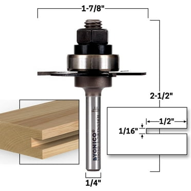 Yonico Drawer Front Joint Router Bit - Reversible - 1/2" Shank 15133 ...