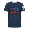 4th of July Shirts for Men Summer Patriotic USA Flag Print Pattern Tees ...