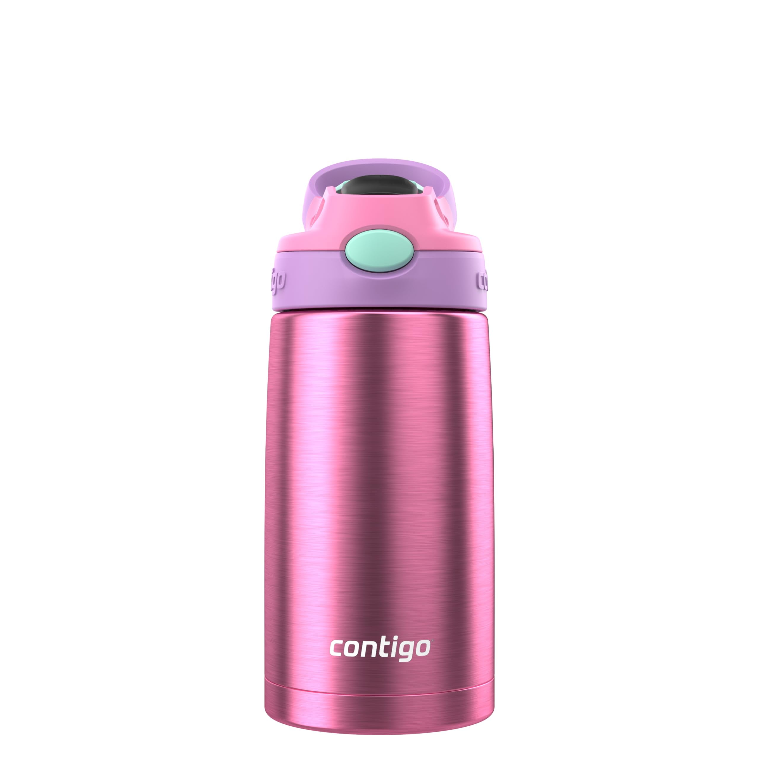 Botella de agua Contigo Kids de acero inoxidable de 400 ml con pajita ...