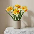 Unique Bargains 8Pcs Artificial Daffodils Flowers Fake Daffodil Bouquet ...