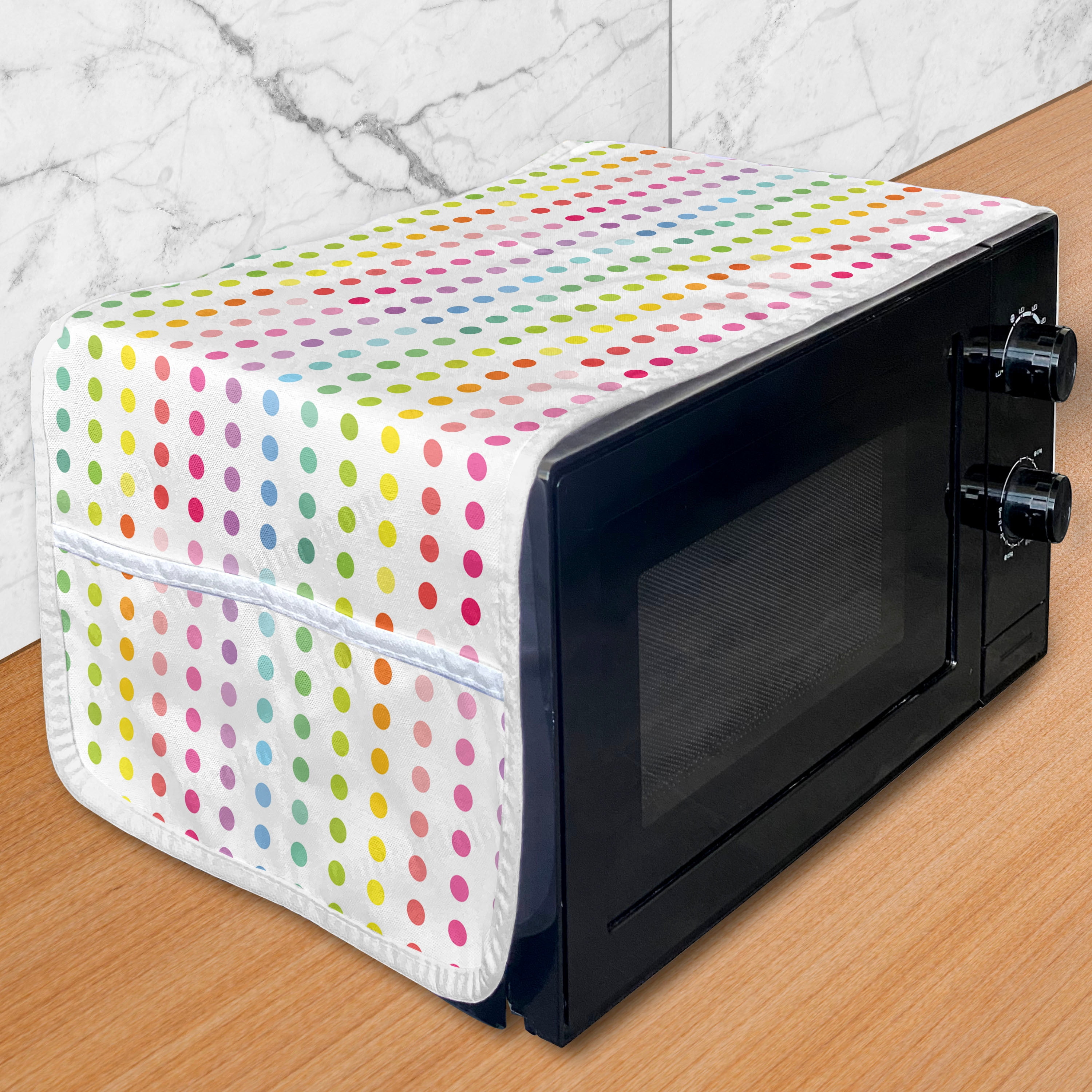 Polka Dots Microwave Oven Cover, Modern Concept of Energetic Spots on a ...