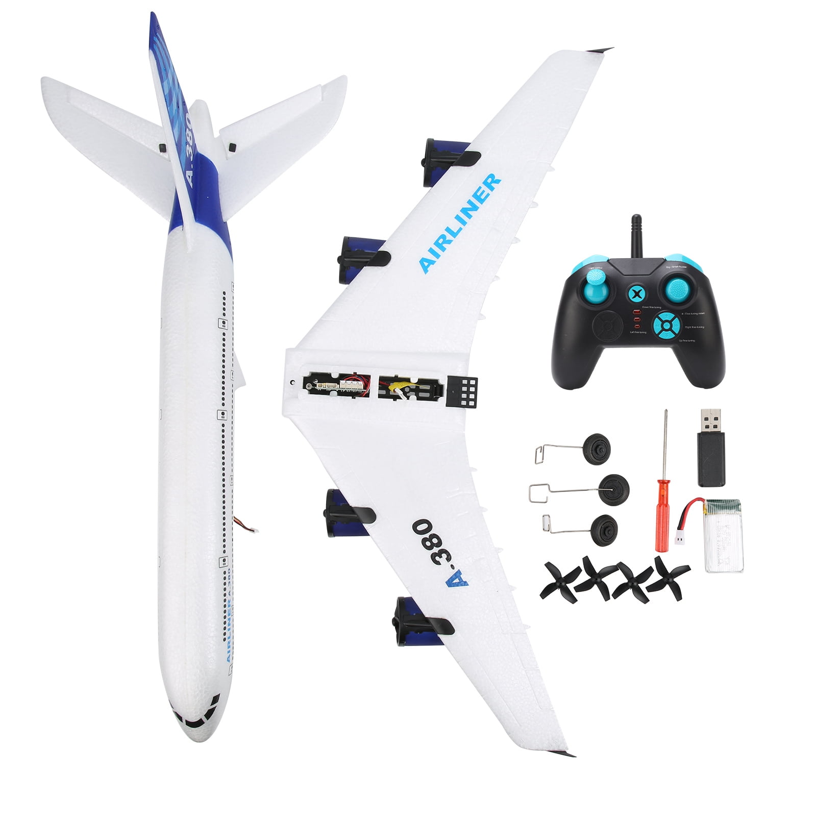 A380 3ch RC Aircraft 2.4GHz RC Aircraft planeador de aviones sin motor ...