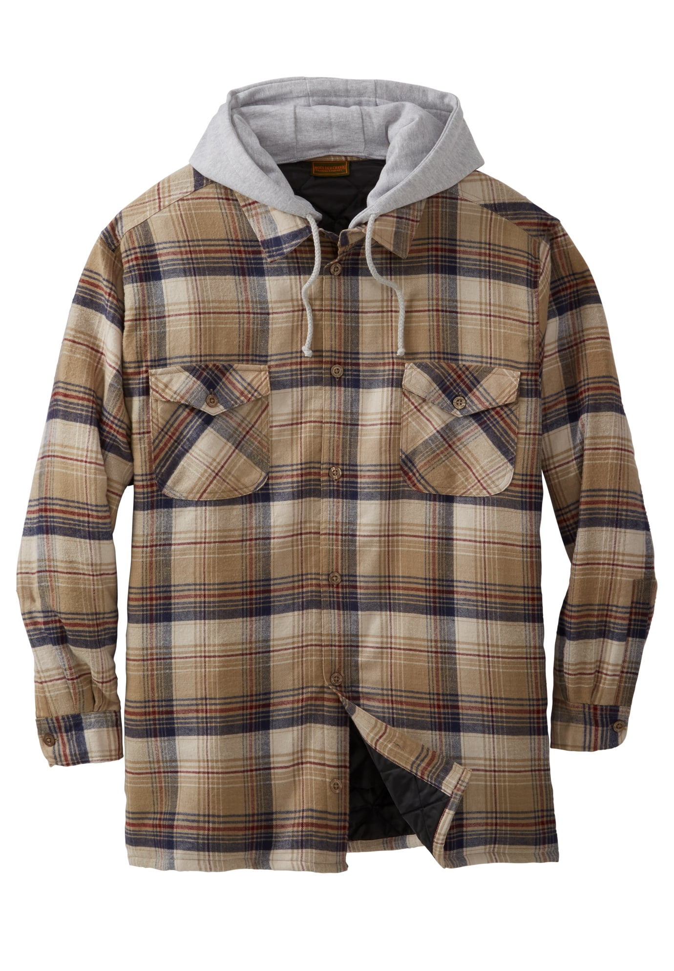 Boulder Creek Men's Big & Tall Removable Hood Shirt Jacket - Walmart.com