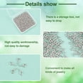 1000Pcs Iron Screw Eye Peg Bails For Half Drilled Beads Platinum ...