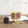 Clear Plastic Food Storage Jars Gold 16 Pack 8 Ounce Kitchen ...