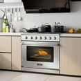 Costway 36 Inches Natural Gas Range Freestanding with 6 Burners Cooktop ...