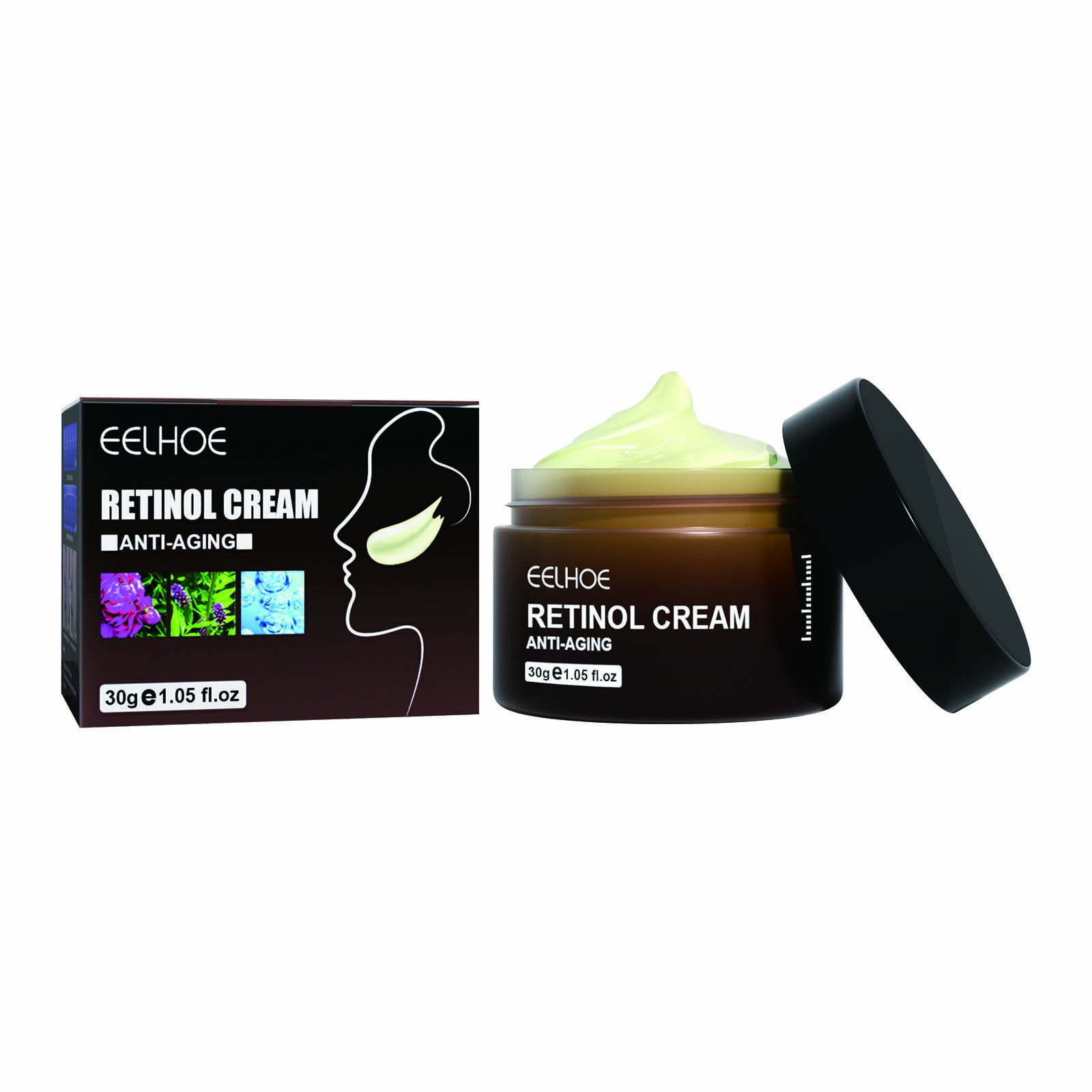 Crema facial antiedad con retinol para reducir arrugas, manchas oscuras ...