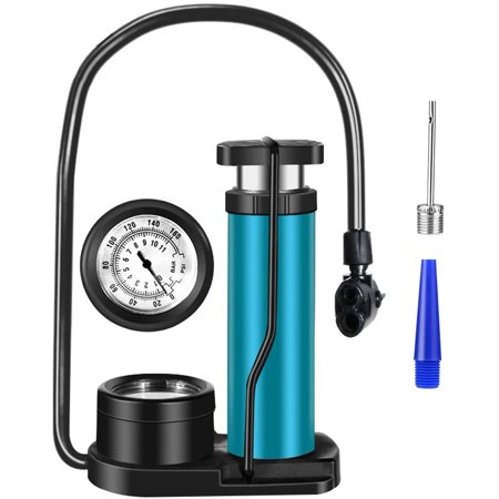 Bicycle Pump Foot Pump Compatible with Schrader Presta Valves, Mini ...