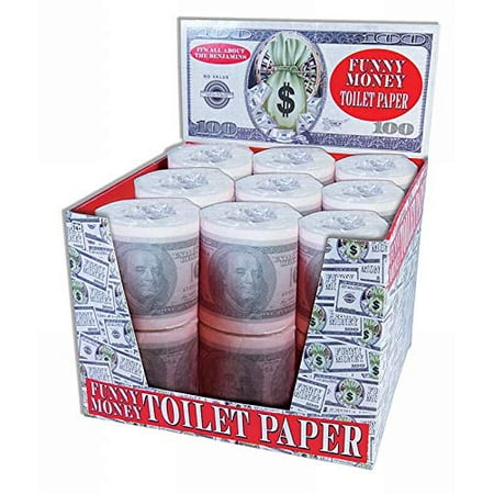 Money Toilet Paper Roll 100 Dollar Bill Tissue TP Benjamin Funny Gag ...