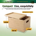 10.2”x7.3”x6.5” Lidded Storage Bins - Stackable Bamboo Box/Cube/Basket ...