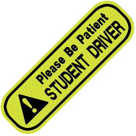 biinfu Student Driver Sticker Safety Sign for New Driver,Reflective ...