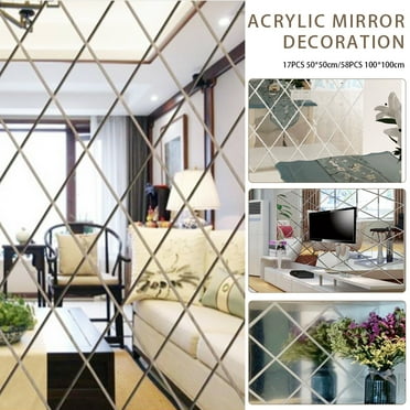 Removable 3D Acrylic Removable Mirror Tile Acrylic Mirror Sheets Mirror ...