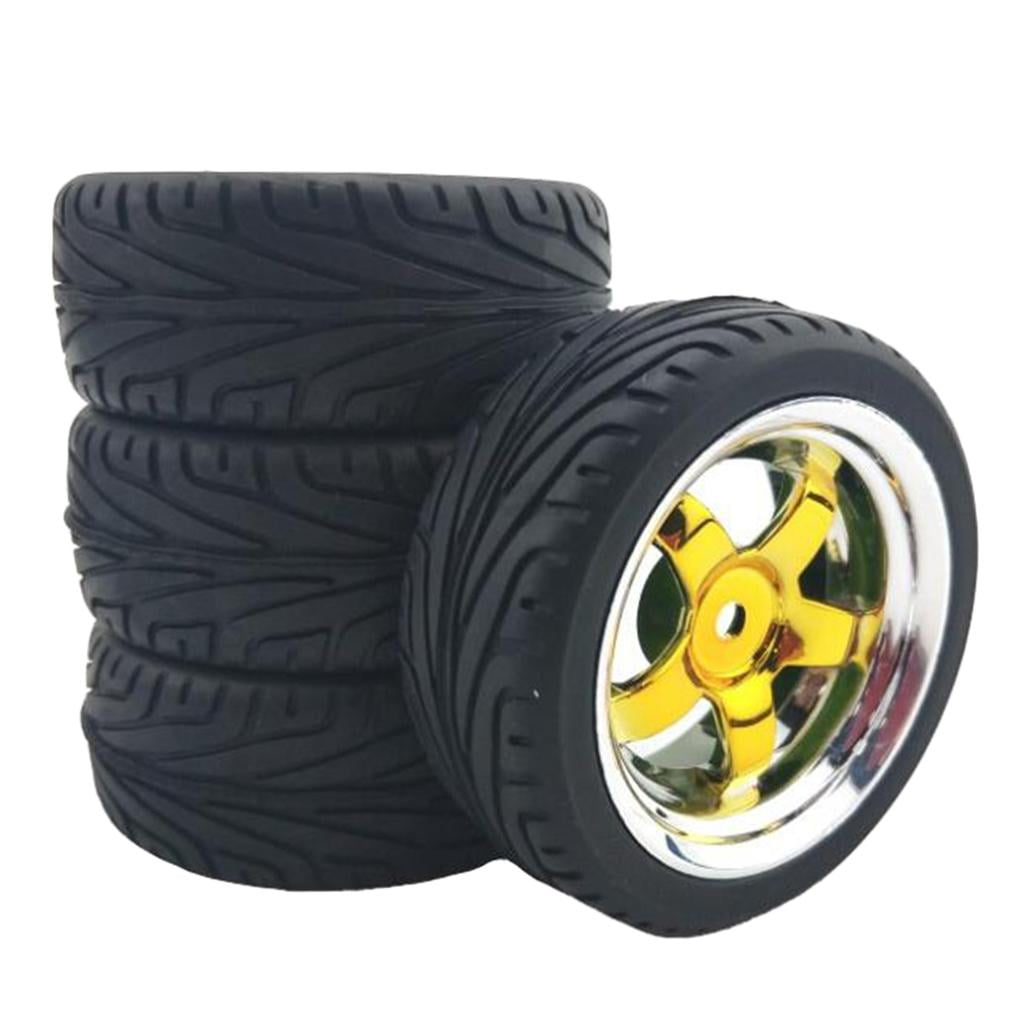 4Pieces 66mm Rubber Wheel Tires for 144001 124018 124019 for HSP Model ...