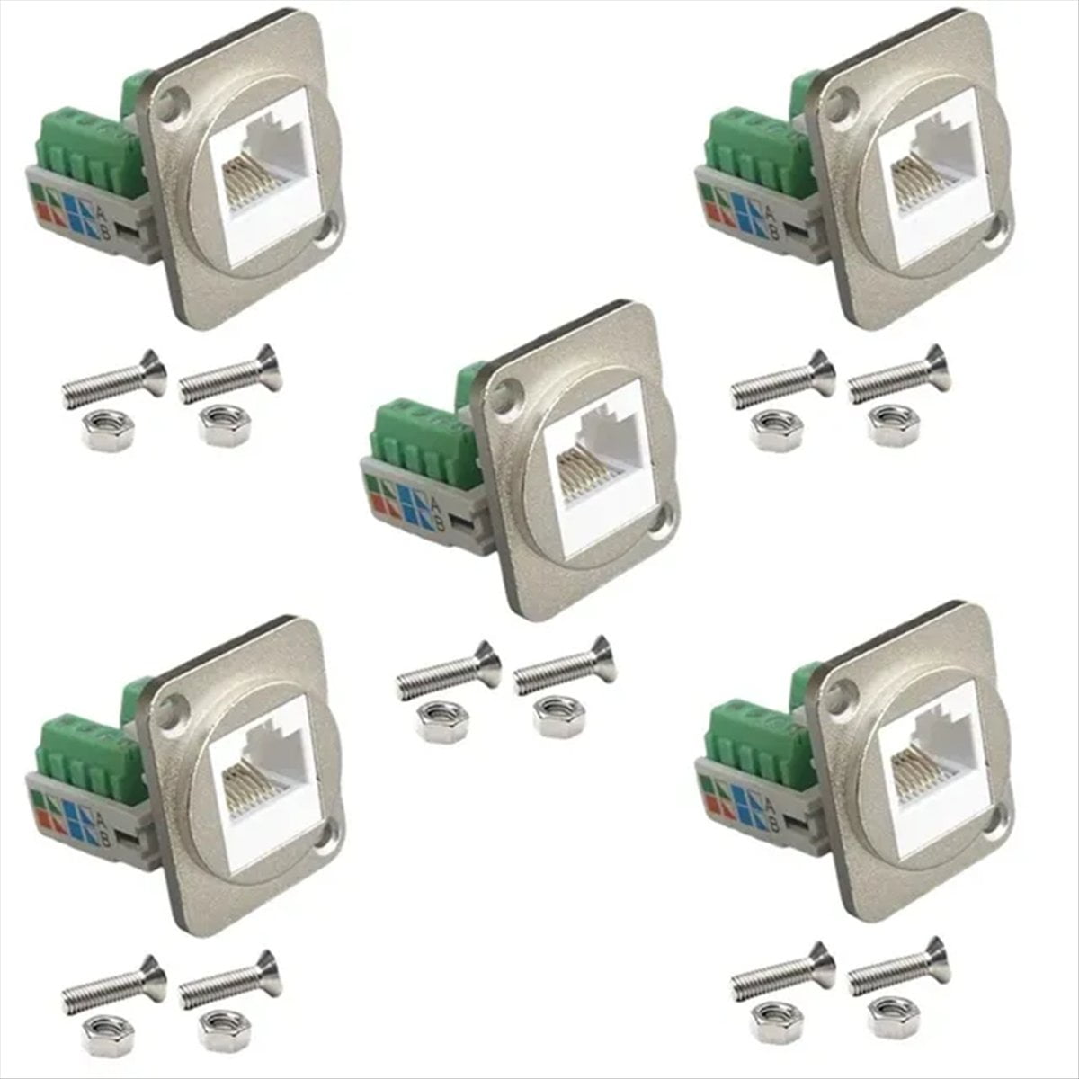5 Terminales de Cableado RJ45 CAT.5E MóDulos de Computadora de Red con ...