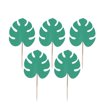 35pcs Green Leaves Cupcake Toppers Tropical Greenery Jungle Plants Cake ...