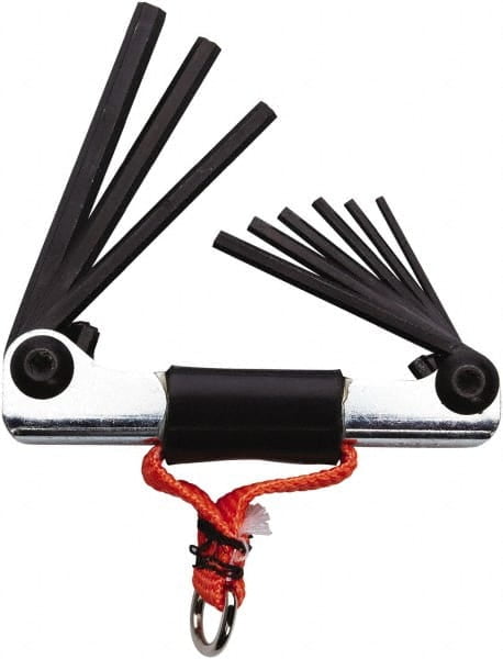 Proto 6 Piece Fold-Up Tethered Hex Key Set Hex Range 3 to 10mm, Steel ...